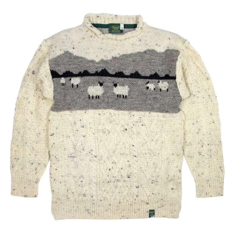 Dales Sheep Aran Jumper - British Wool