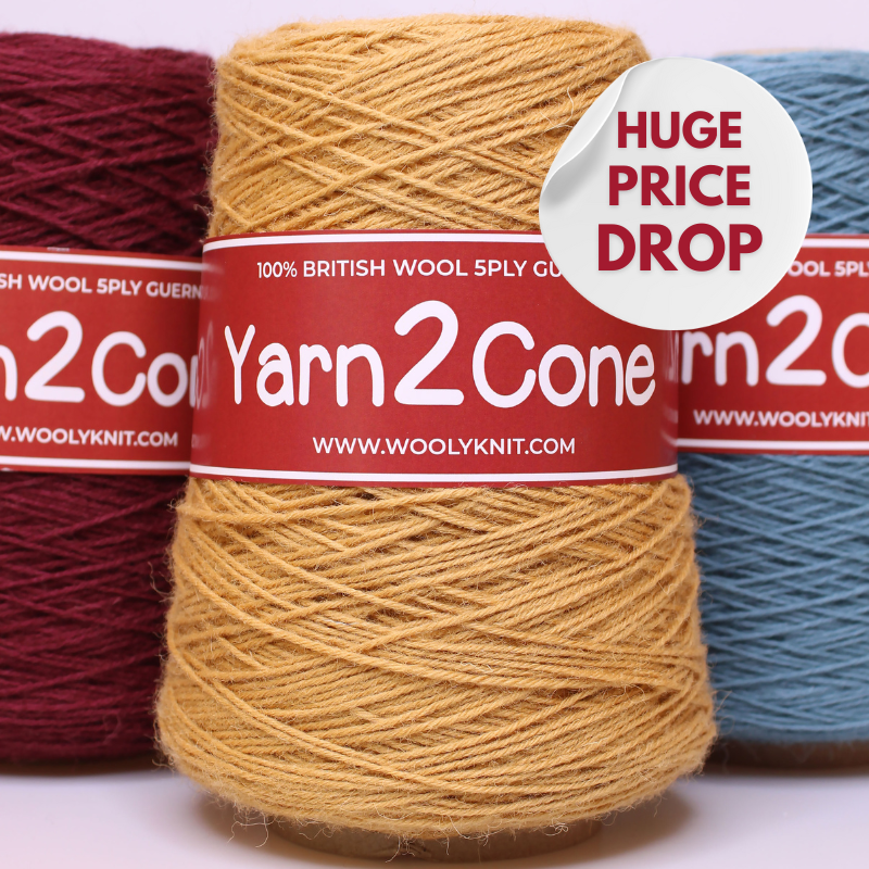 5ply Guernsey British wool 250g Cones - British Wool